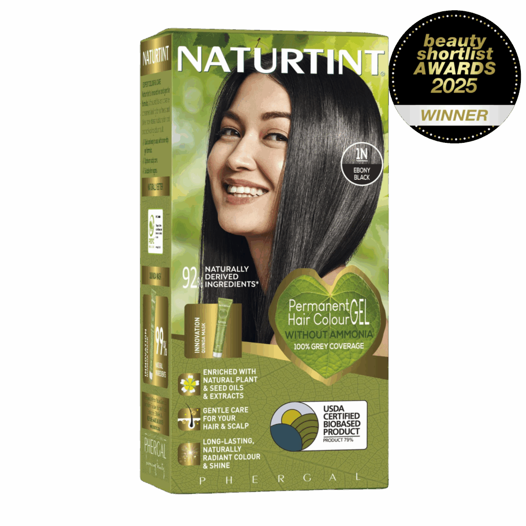 Naturtint Permanent Hair Colour Gel 1N Ebony Black - 170ml - Naturtint